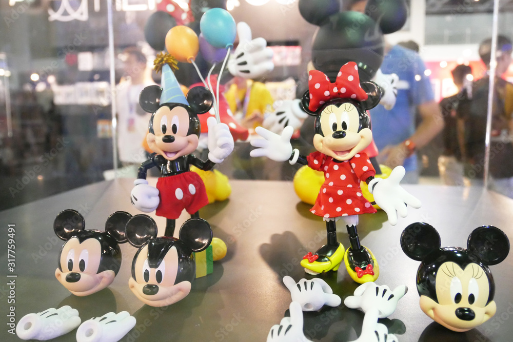 KUALA LUMPUR, MALAYSIA -JUNE 7, 2018: Fictional cartoon characters from ...