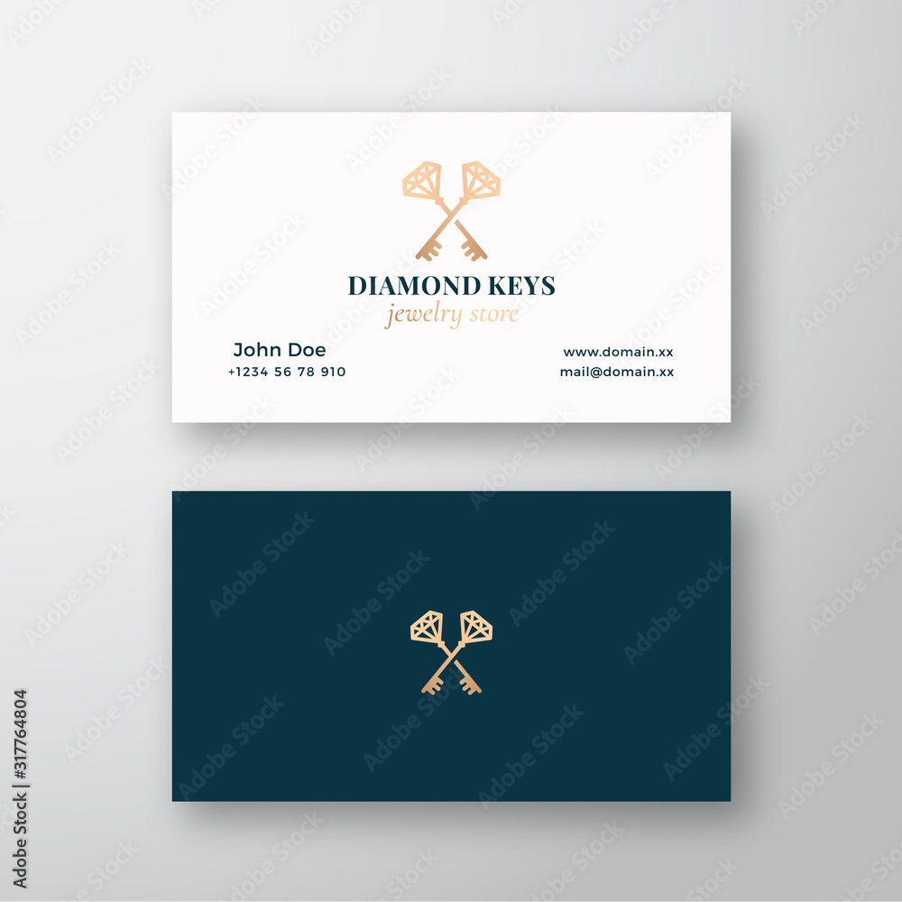 Diamond Keys Jewelry Store. Abstract Vector Sign, Symbol or Logo Logo ...