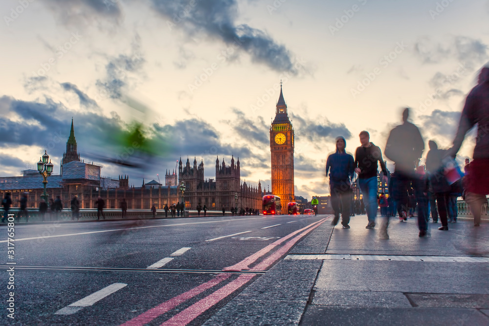 London city scene with Big Ben landmark Stock Photo | Adobe Stock