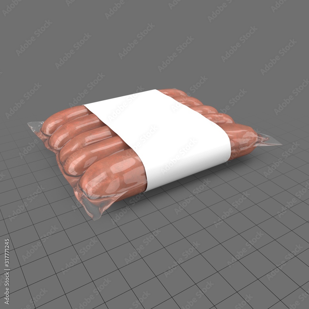 Sausage package 2 Stock 3D asset | Adobe Stock