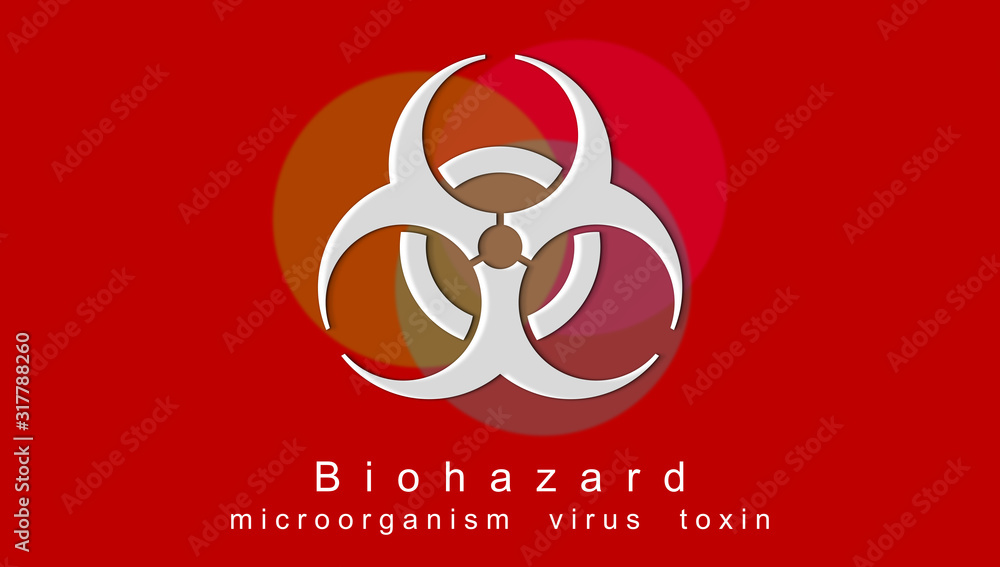 The biohazard sign. A biological hazard, a threat to the health ...