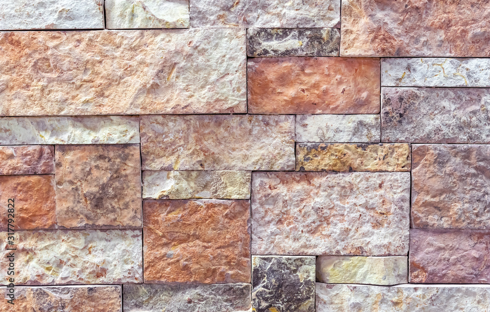 Quartz stone texture for room decor. Blocks from of natural stone ...