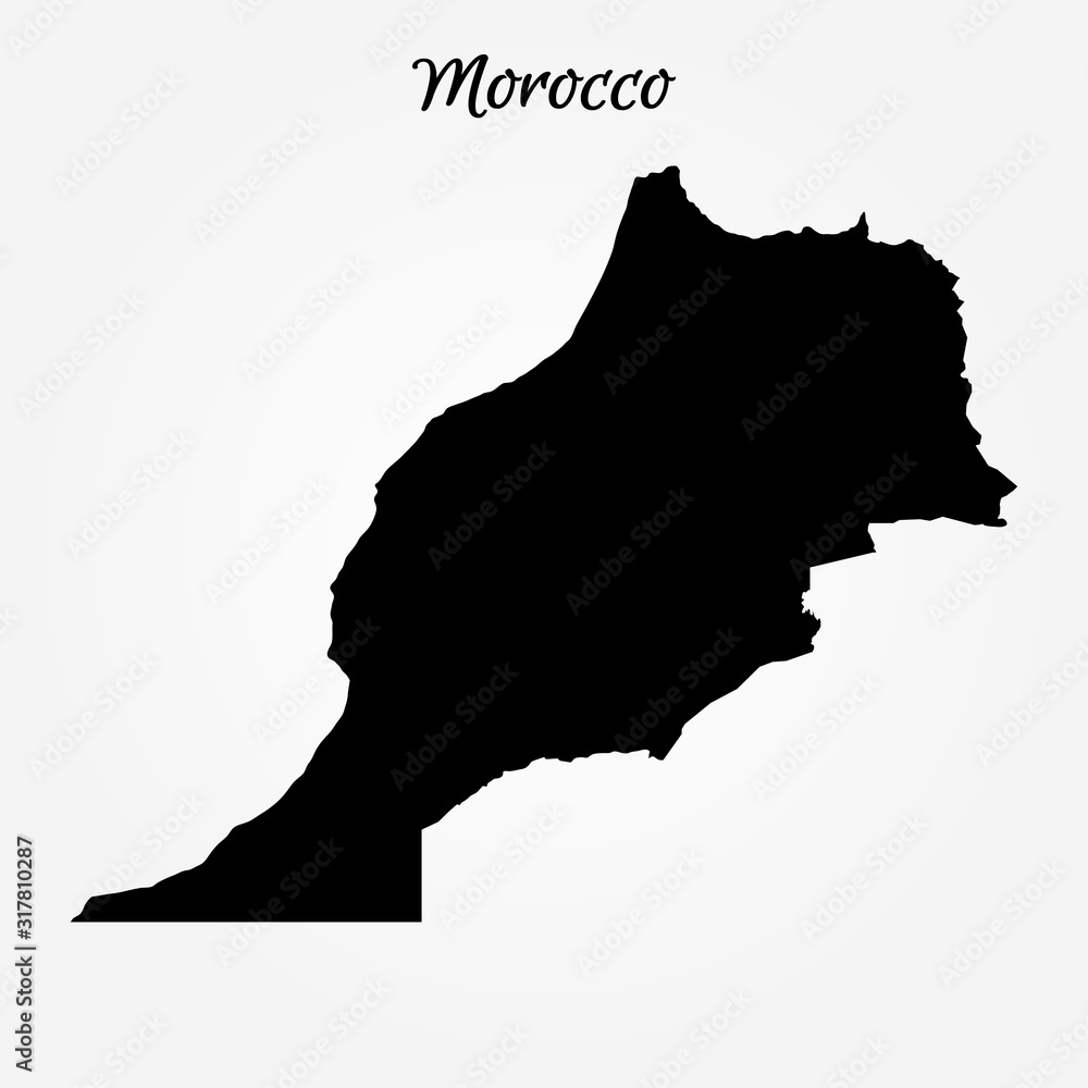 Map of Morocco. Vector illustration. World map Stock Vector | Adobe Stock