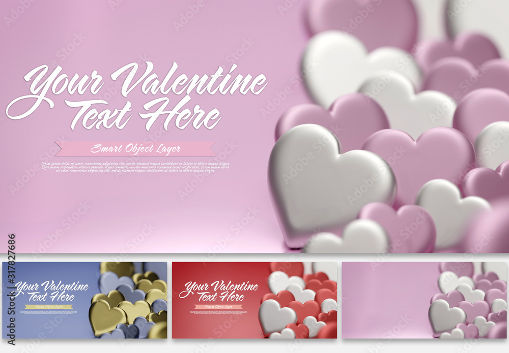 Valentine's Day Mockup Stock Template | Adobe Stock