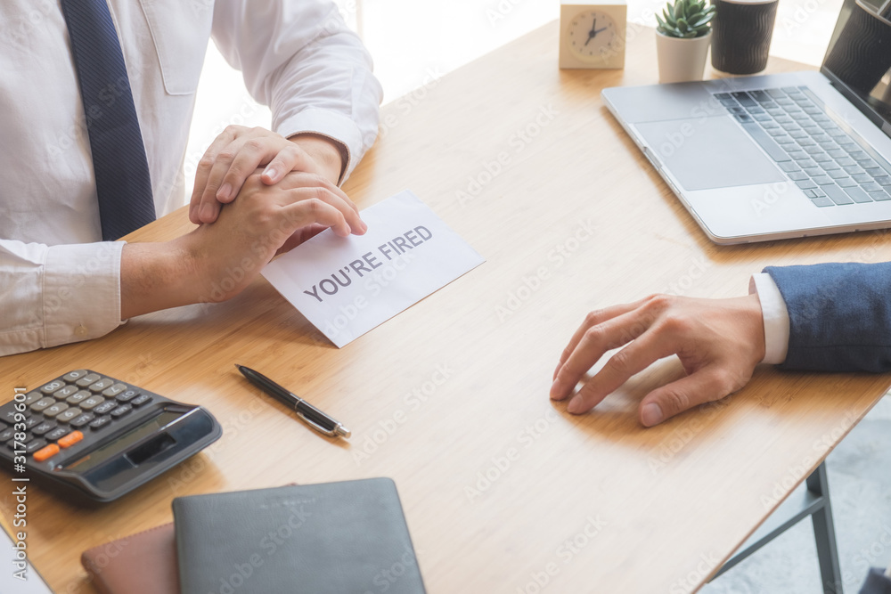 Employees with resignation letter or resignation handover for human ...