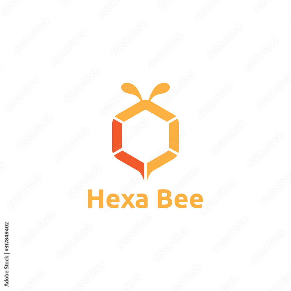 Abstract bee illustration vector template. Stock Vector | Adobe Stock