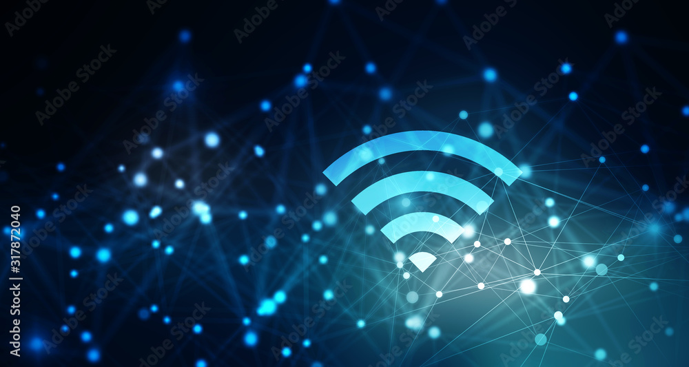 2d illustration WiFi symbol Stock Illustration | Adobe Stock