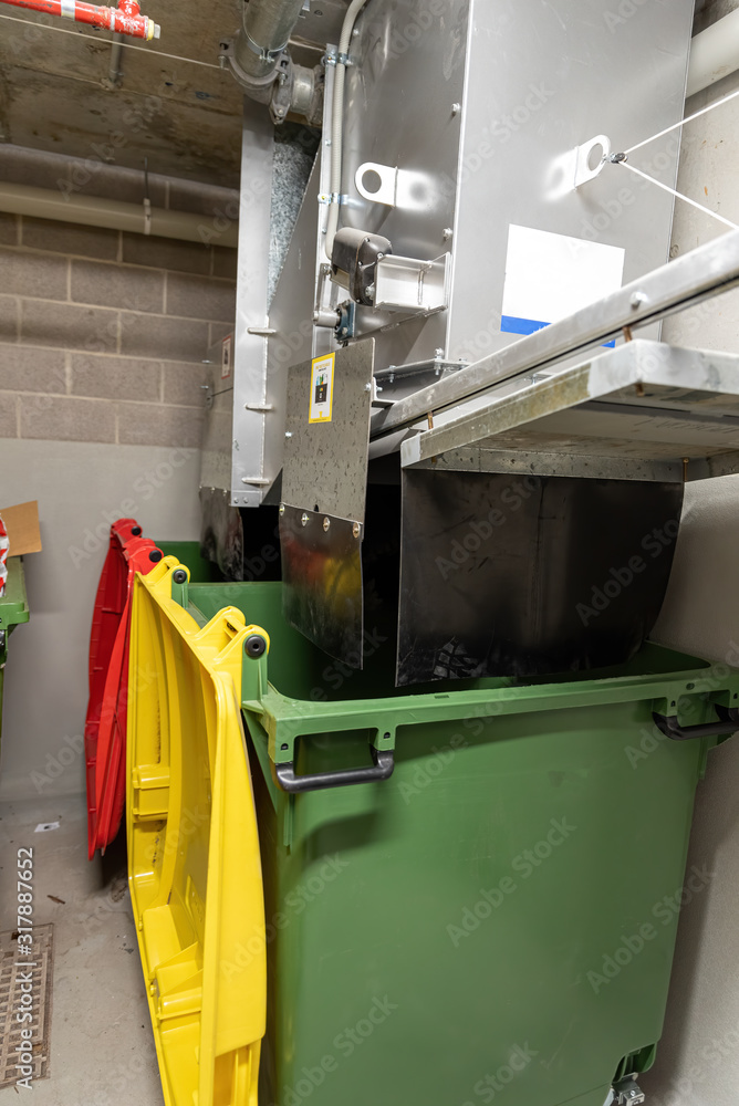 Poster garbage chute disposal room in apartment building – Wall Art ...