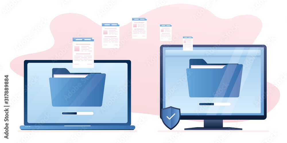 Copying files between devices. Upload and download folders and ...