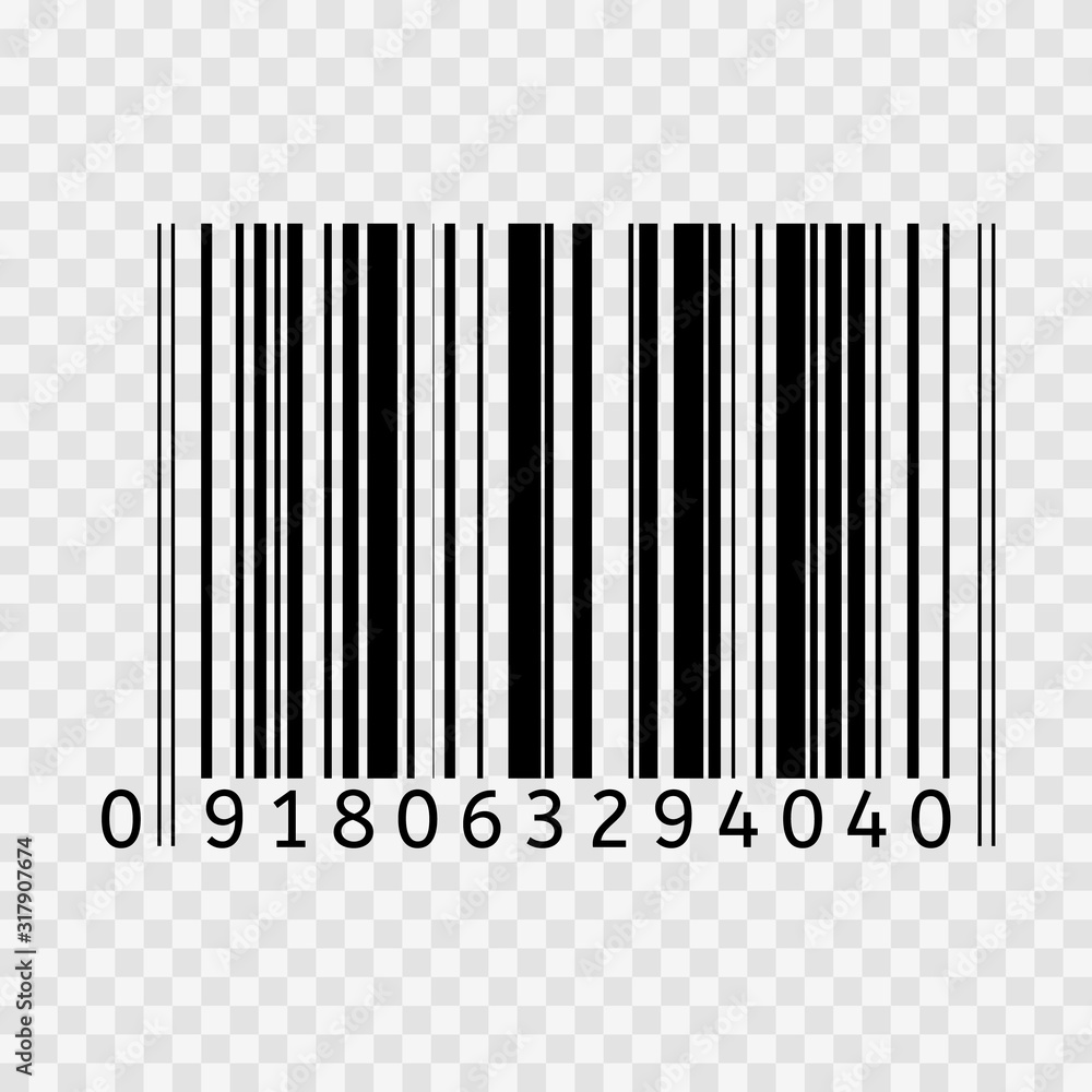 Barcode vector flat icon. Bar code sign. Thin line symbol. Stock Vector ...