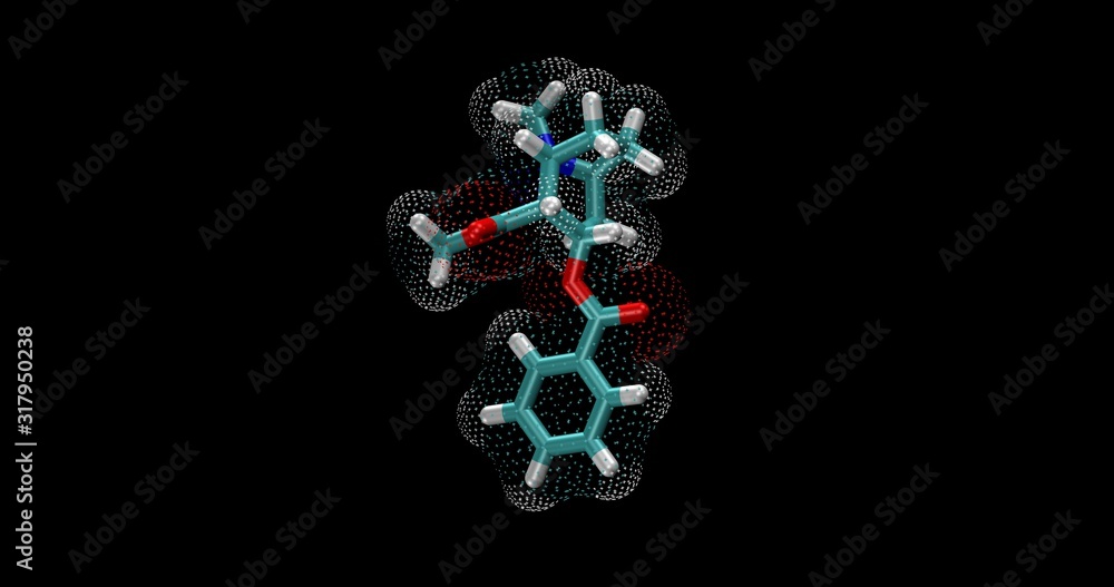 Cocaine, 3d molecule Stock Illustration | Adobe Stock