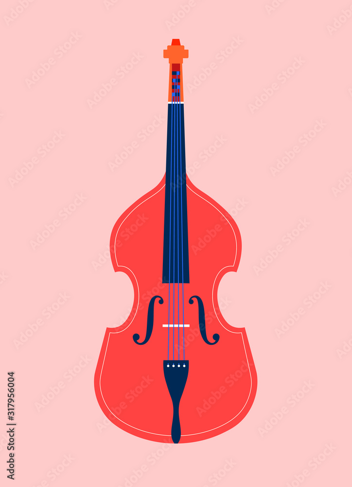 Double bass. String instruments of classical and jazz music. Orchestra ...
