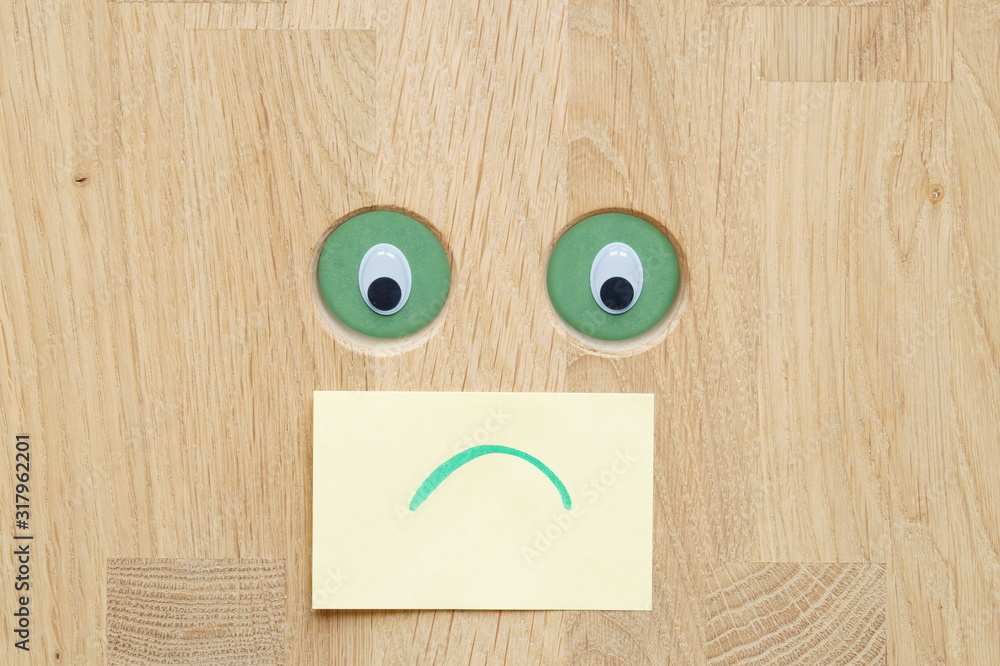 sad face on wood texture background. oak tree Planks of wood as wooden ...
