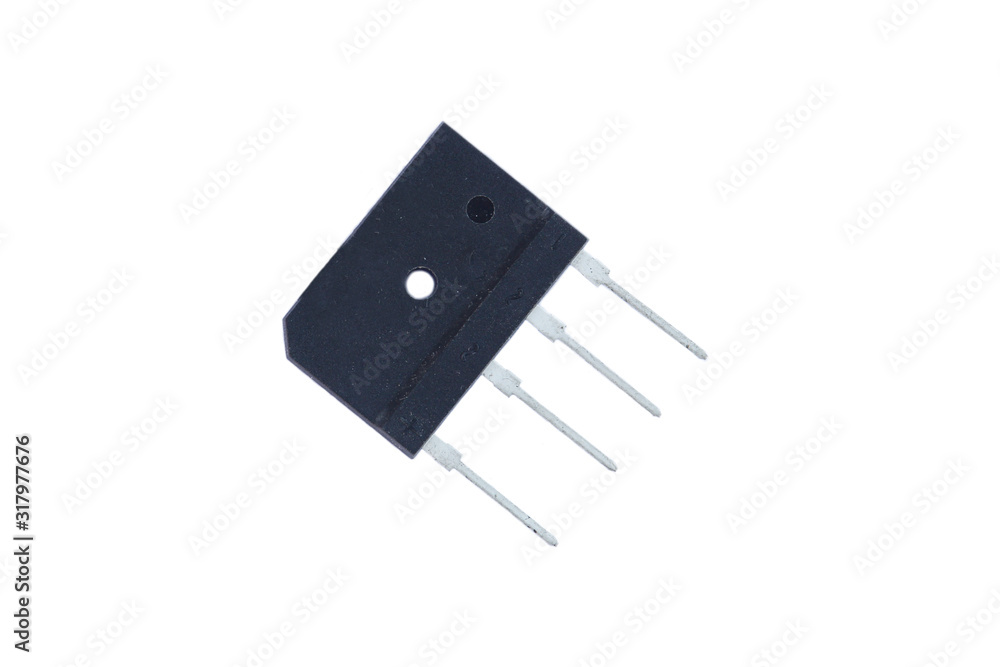 Diode bridges isolated on white background Stock Photo | Adobe Stock