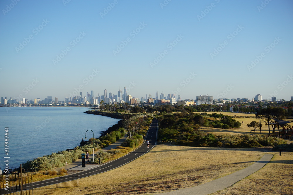 Point Ormond, Elwood foreshore, City of port Phillip, Melbourne Stock ...
