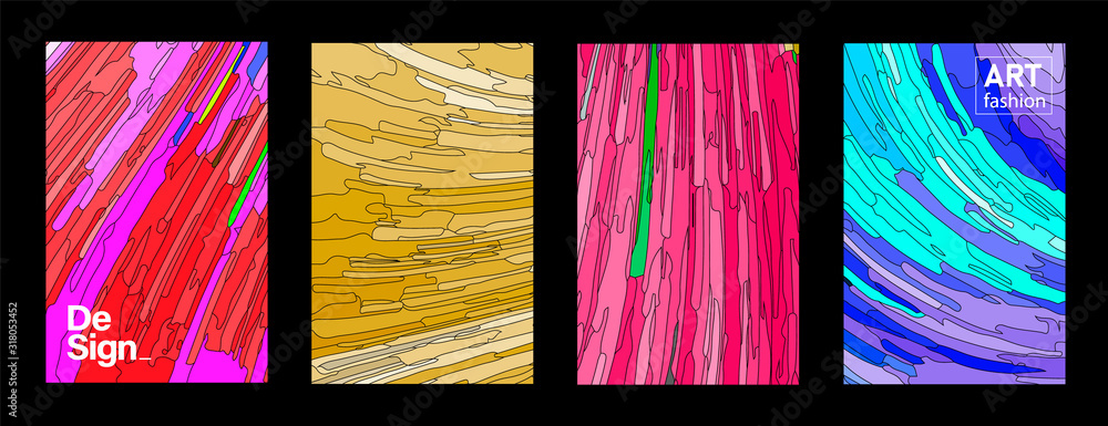 Cover and Poster Design Template for Magazine. Trendy Abstract Colorful ...