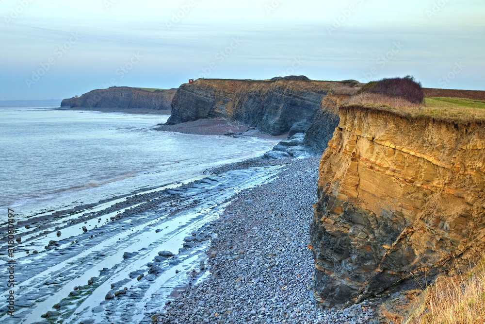 The beach of Kilve lies about halfway between Minehead and Bridgwater ...