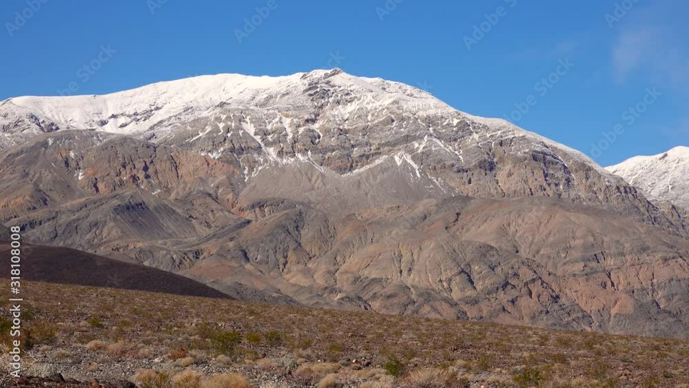 Sierra Nevada Mountains in the Snow at Death Valley National Park Stock ...