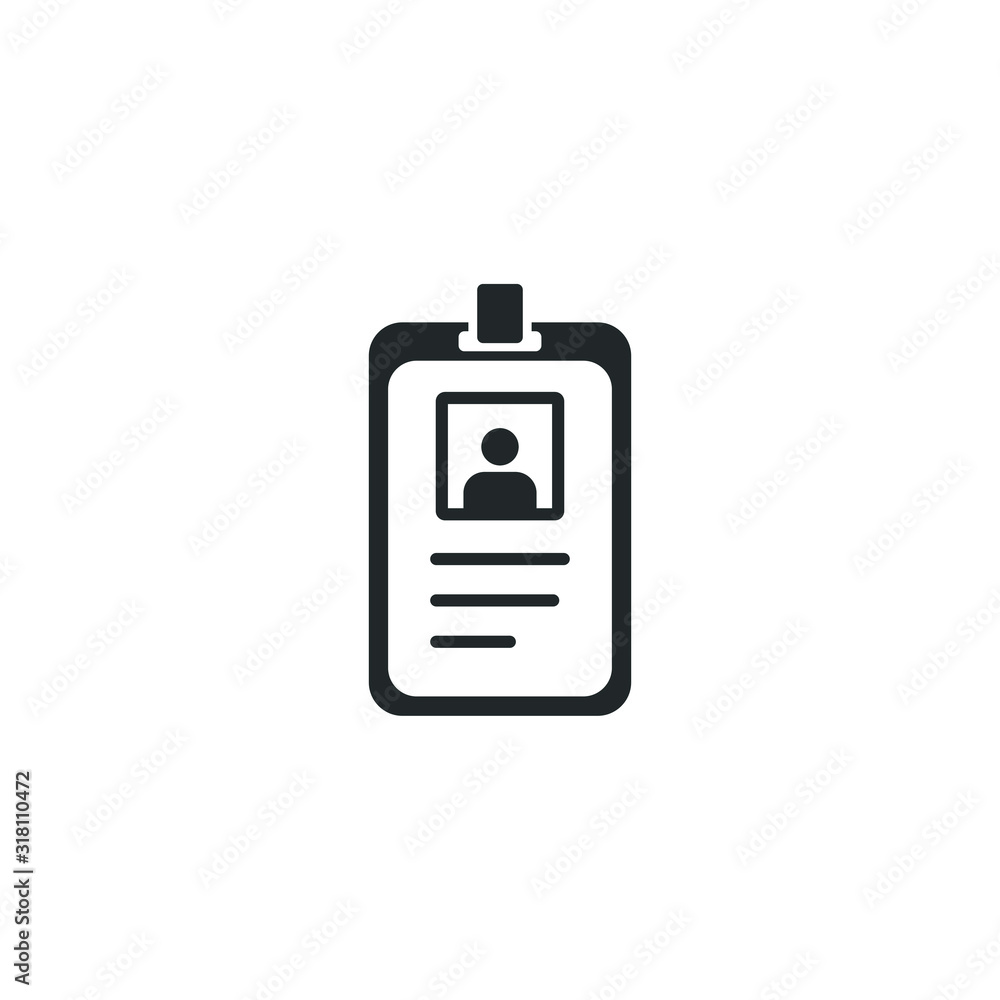 Id card icon template color editable. Identification card symbol vector ...