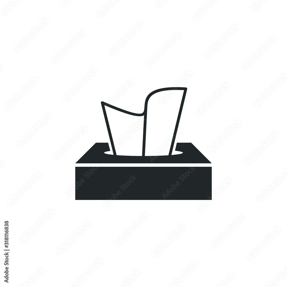 Stockvector Tissue box icon template color editable. Tissue box symbol ...