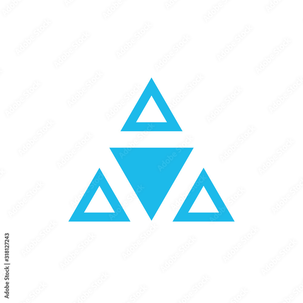 Geometric triangles logo design element. business icon of company ...