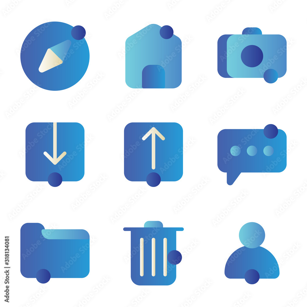 User interface icon including compass, user interface, ui, map, home ...