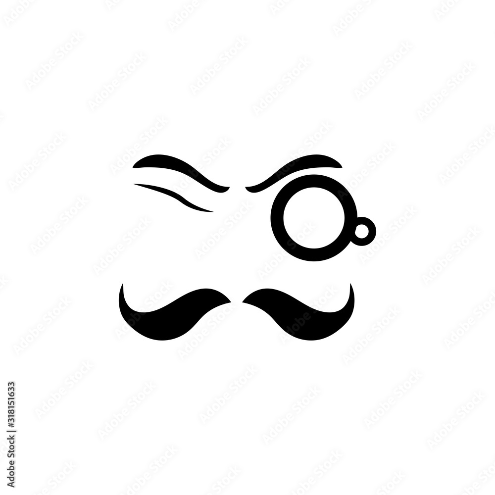 spy icon, detective, logo design, anonymous secret agent, isolated ...