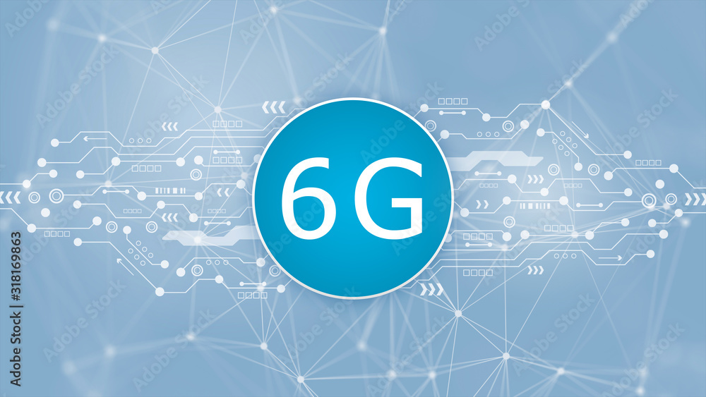 6G network system background technology concept for business, internet ...