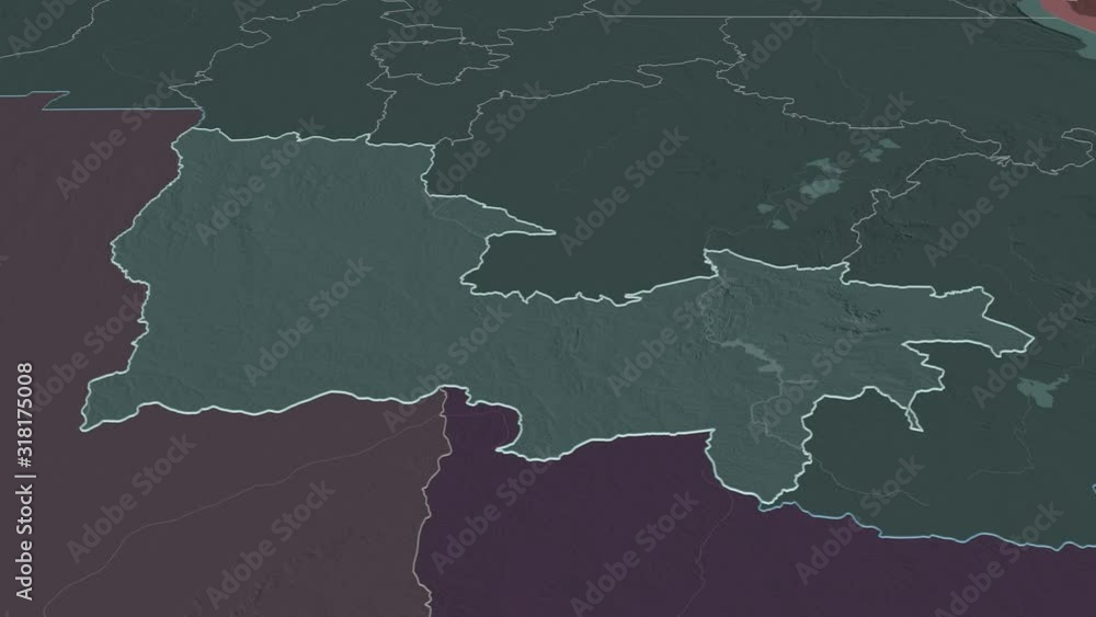 Video Stock Lualaba, province with its capital, zoomed and extruded on ...