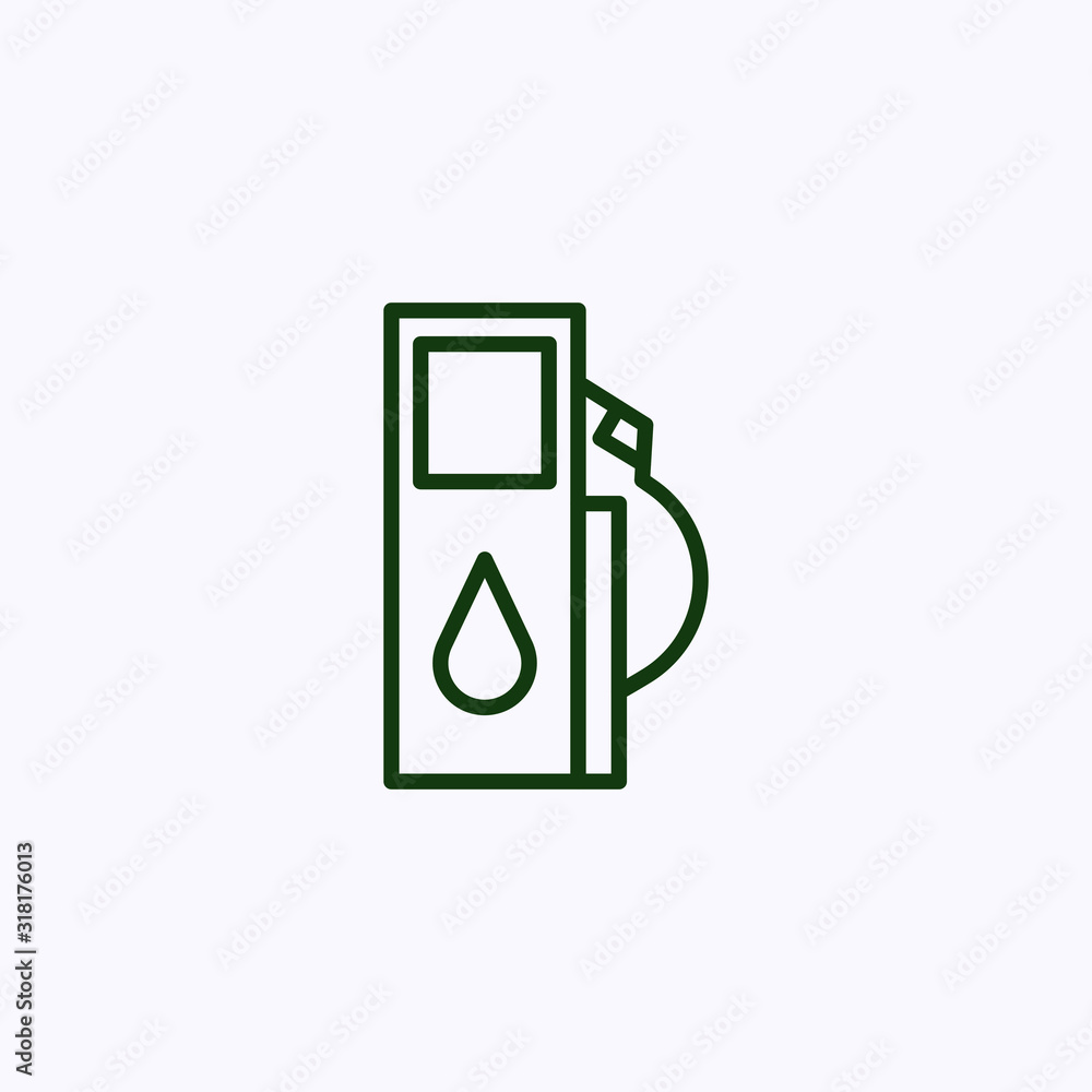 Refueling station icon with an oil symbol Stock Vector | Adobe Stock