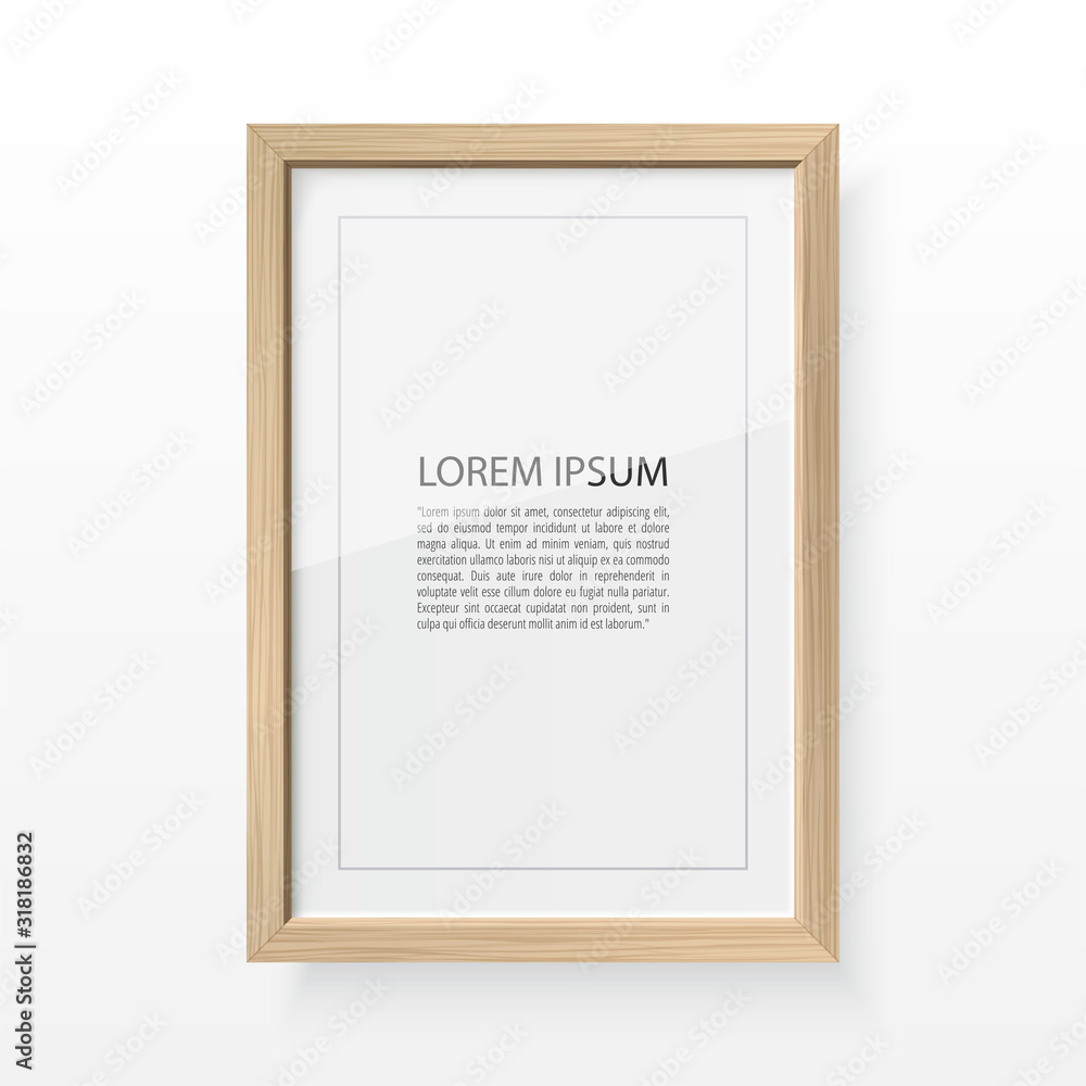 Wood Vector frame for image and text Stock Vector | Adobe Stock
