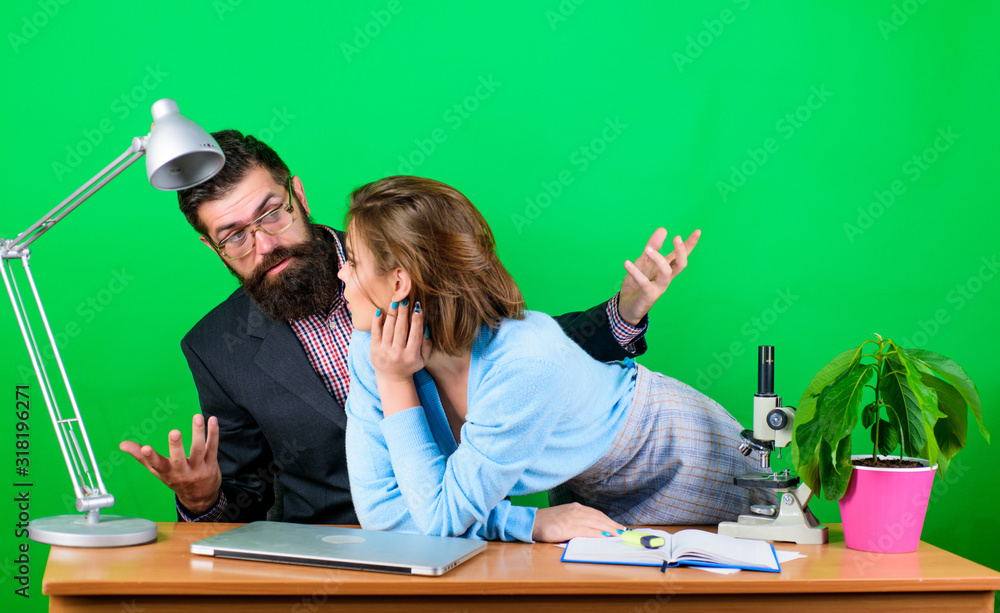 Student sensual sexy girl and experienced teacher. Resist temptation ...