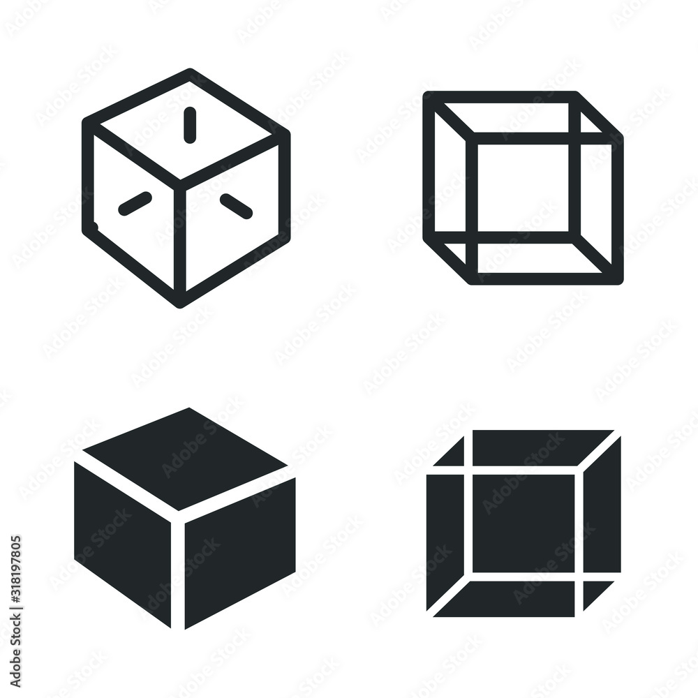 Box Icon Template Color Editable. Box Symbol Vector Sign Isolated On