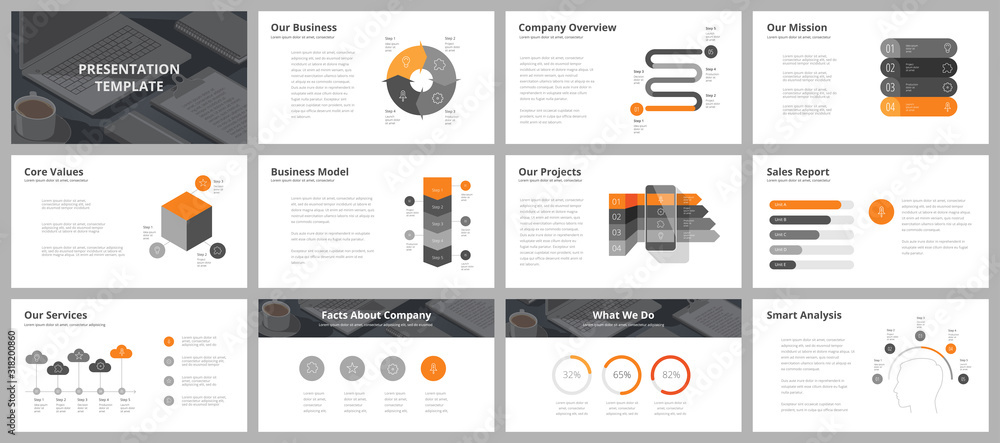 Business presentation templates Stock Vector | Adobe Stock