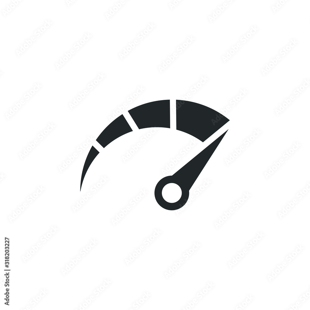 Speed test internet measure icon template color editable. Speedometer ...