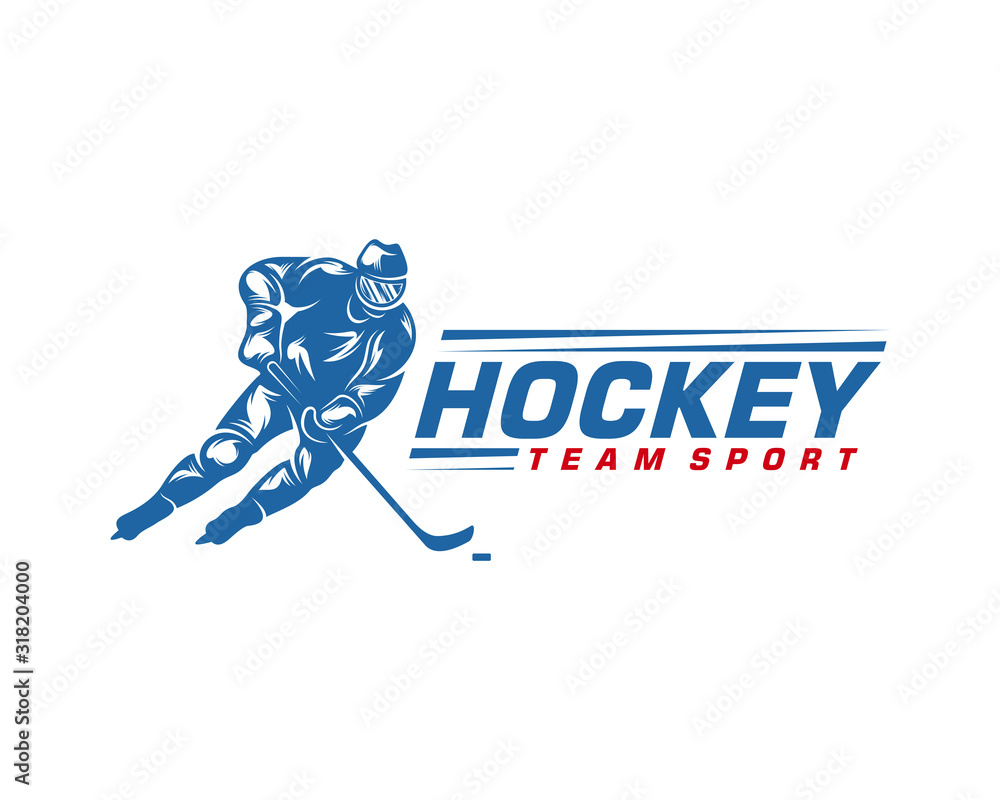 Hockey Player Logo