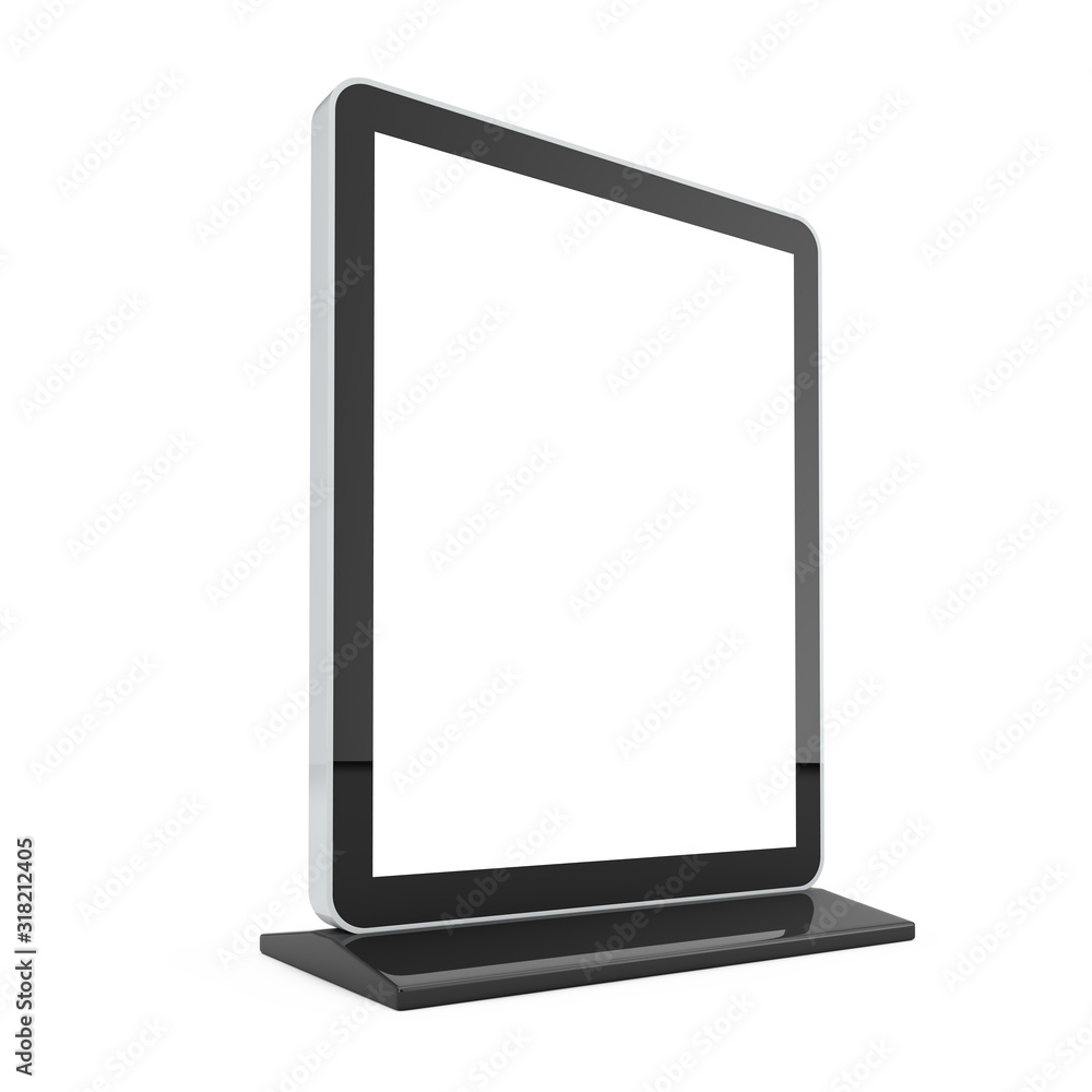 Blank Trade Show LCD Screen Stand as Template for Your Design. 3d ...