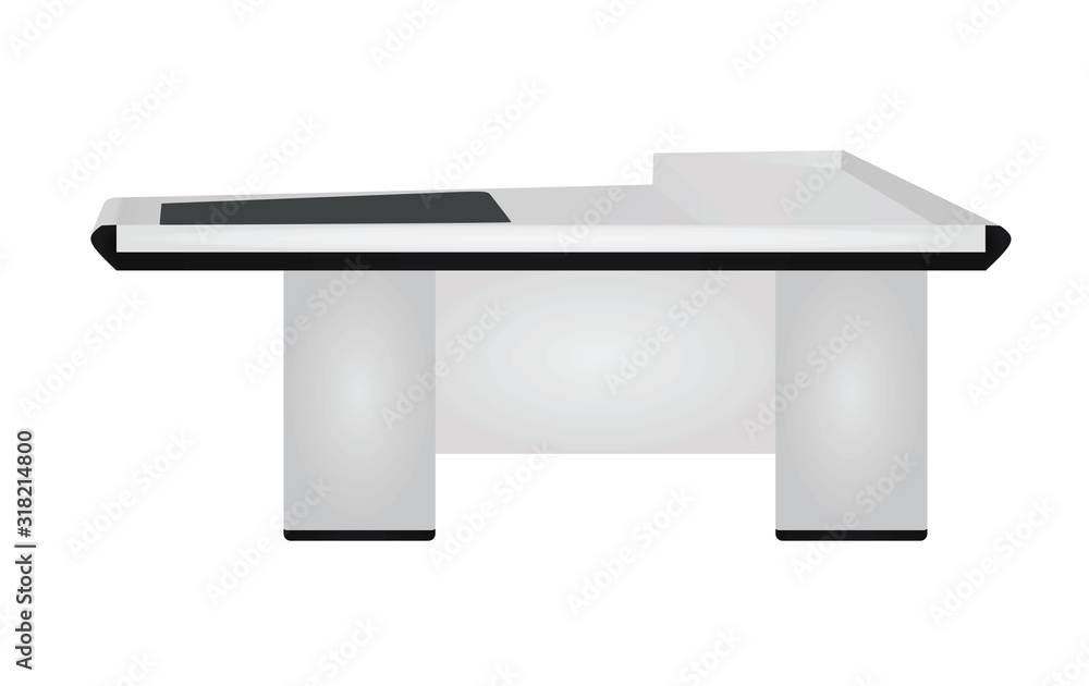 Empty cashier table. vector illustration Stock Vector | Adobe Stock