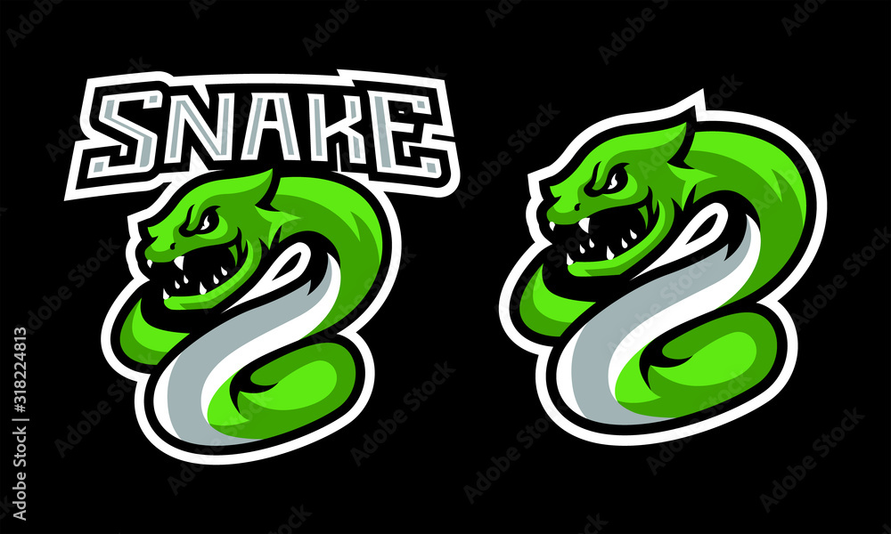Snake Esports Mascot Logo Design-01 Stock Vector | Adobe Stock