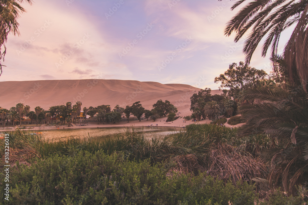 Semi Arid Desert With Lagoon Stock Photo | Adobe Stock