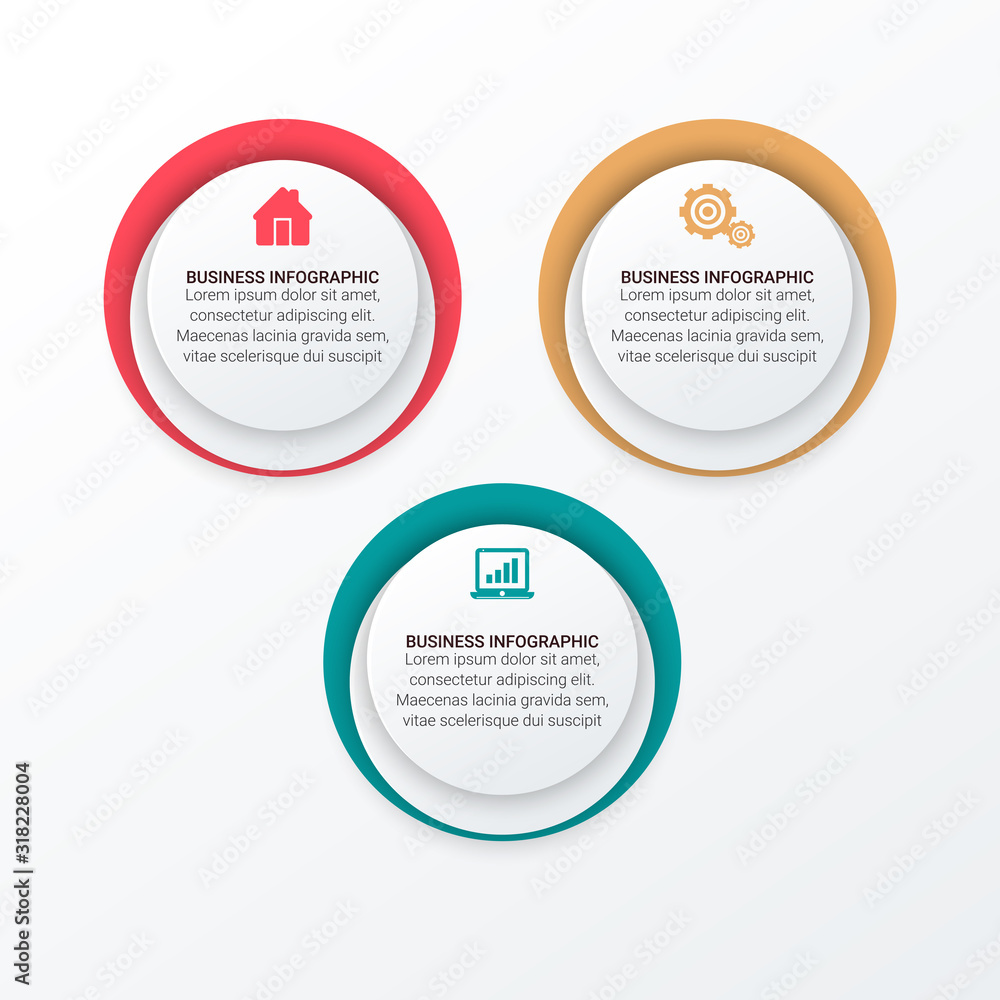 Vector Infographic label design template with icons and options or ...