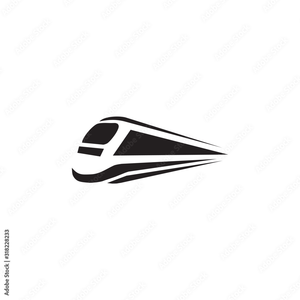 Futuristic train logo design vector template Stock Vector | Adobe Stock