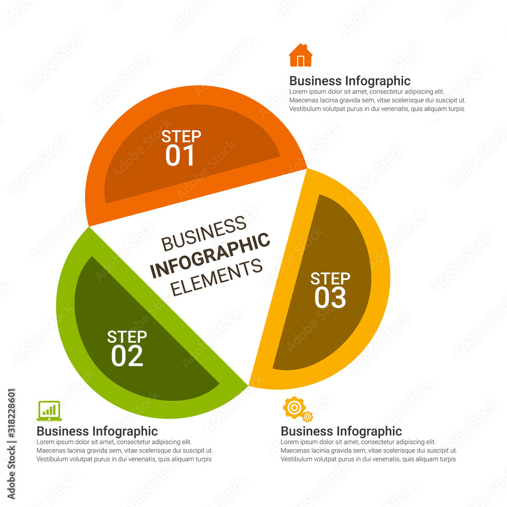 Vector Infographic label design template with icons and options or ...