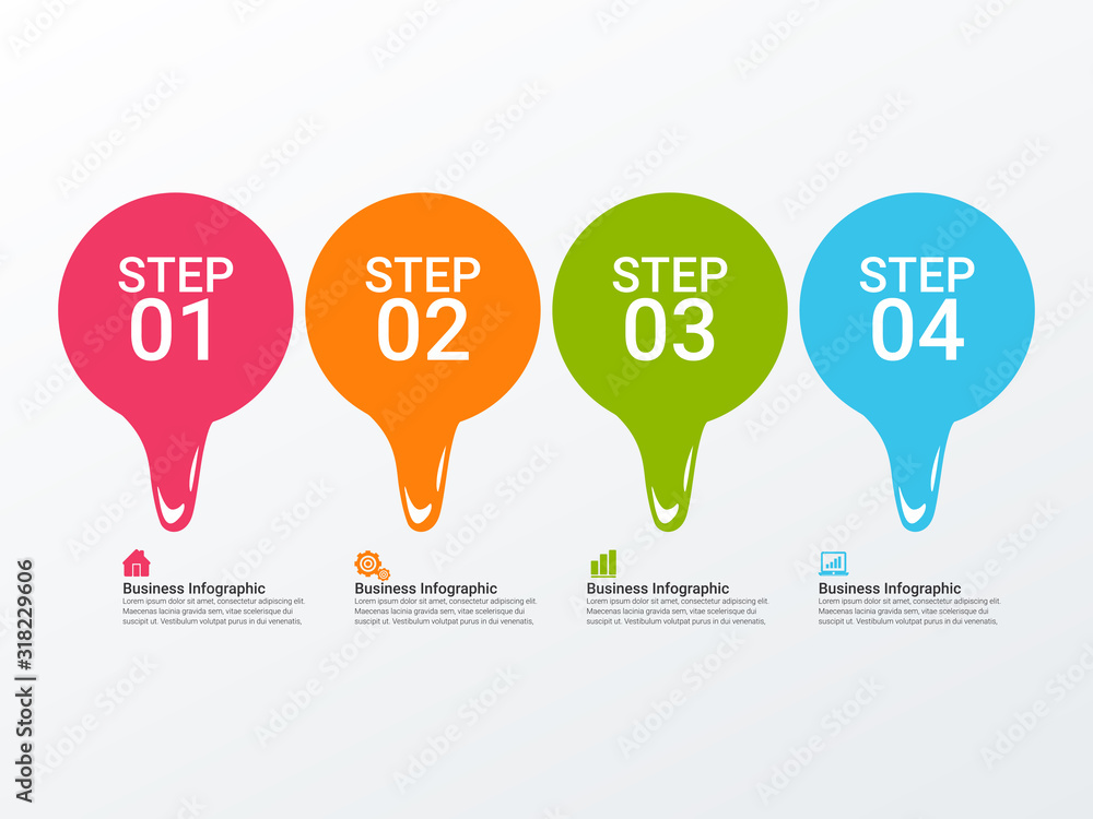 Vector Infographic label design template with icons and options or ...