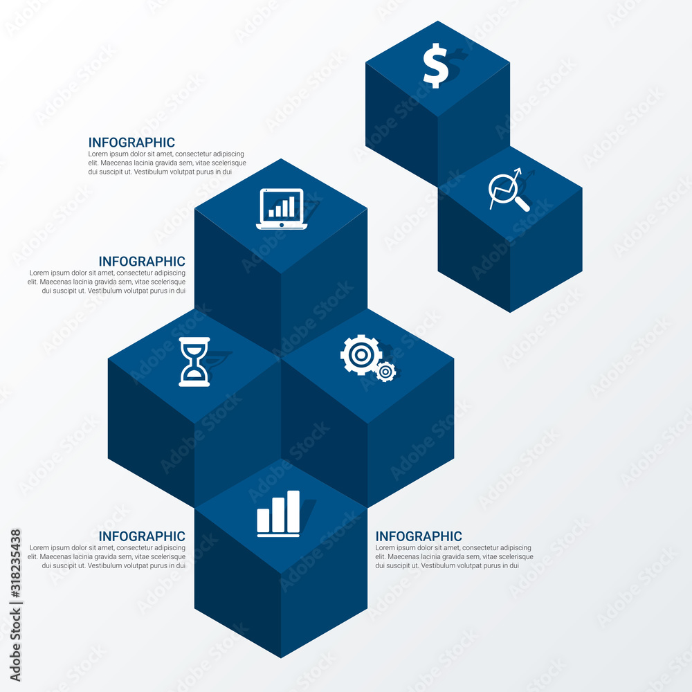 Vector infographic design, structure chart, presentation template ...