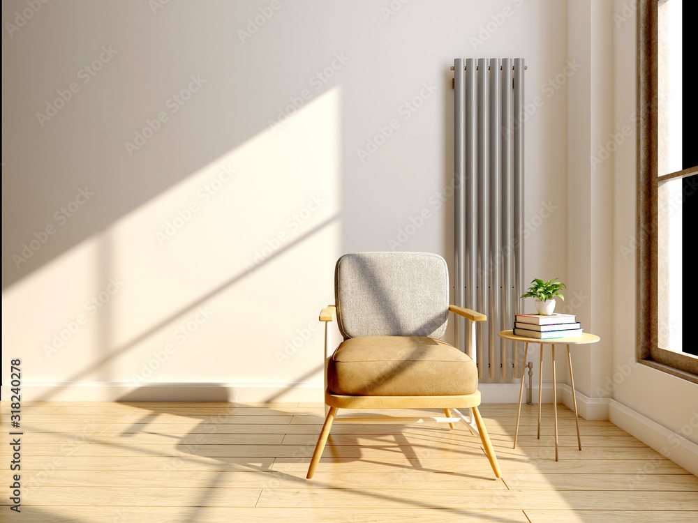 3d render of home interior corner decor Stock Illustration | Adobe Stock
