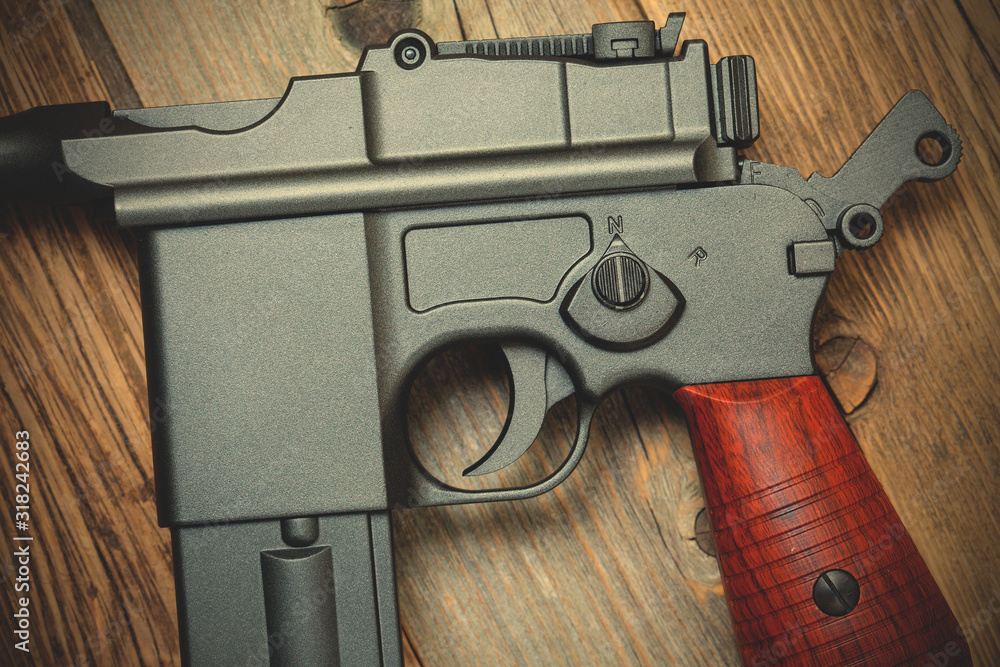 old Mauser pistol gun Stock Photo | Adobe Stock