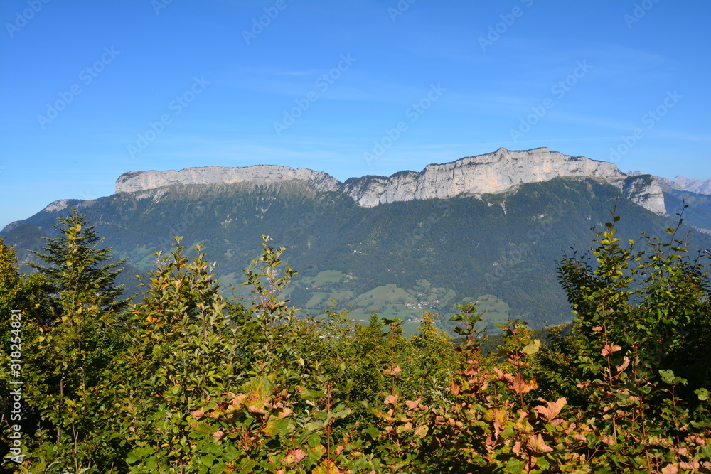 Mont Veyrier Lac d'Annecy Panorama Haute Savoie France Stock Photo ...
