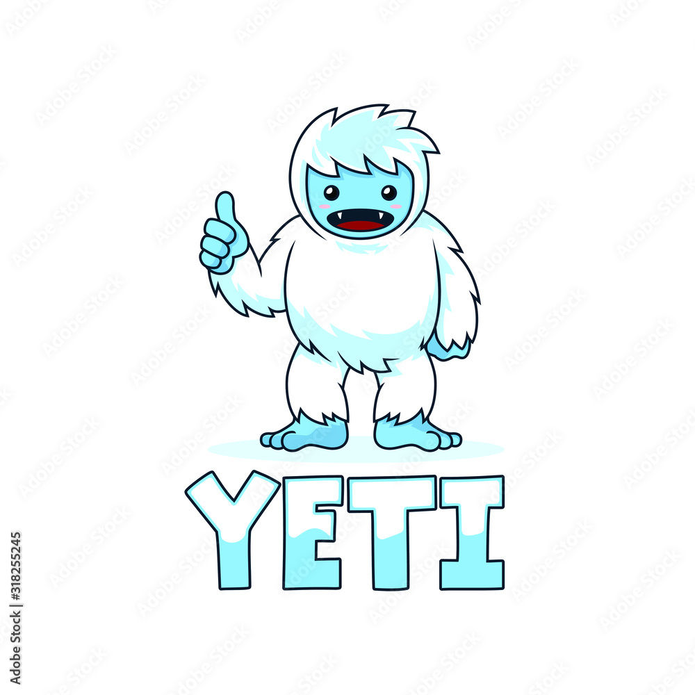 Yeti fun pose vector, Yeti vector emblem Stock Vector | Adobe Stock