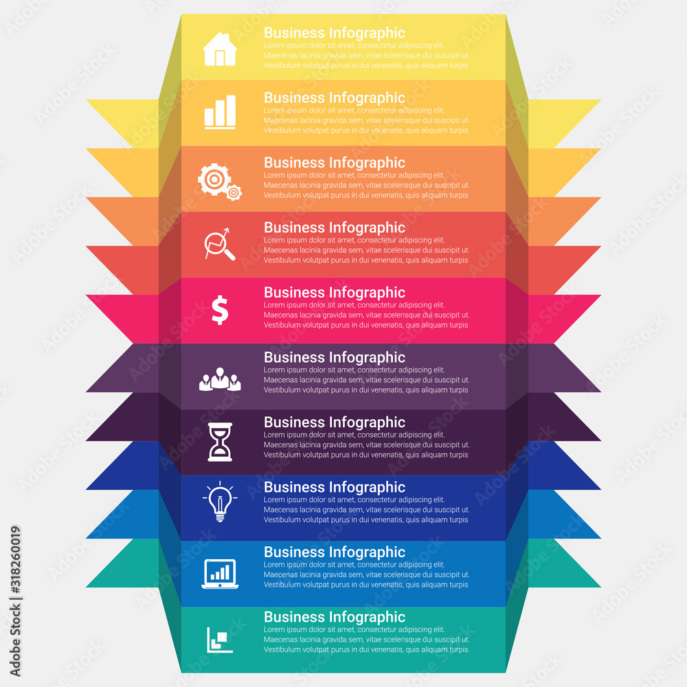 Business. Process chart. Abstract elements of graph, diagram with steps ...